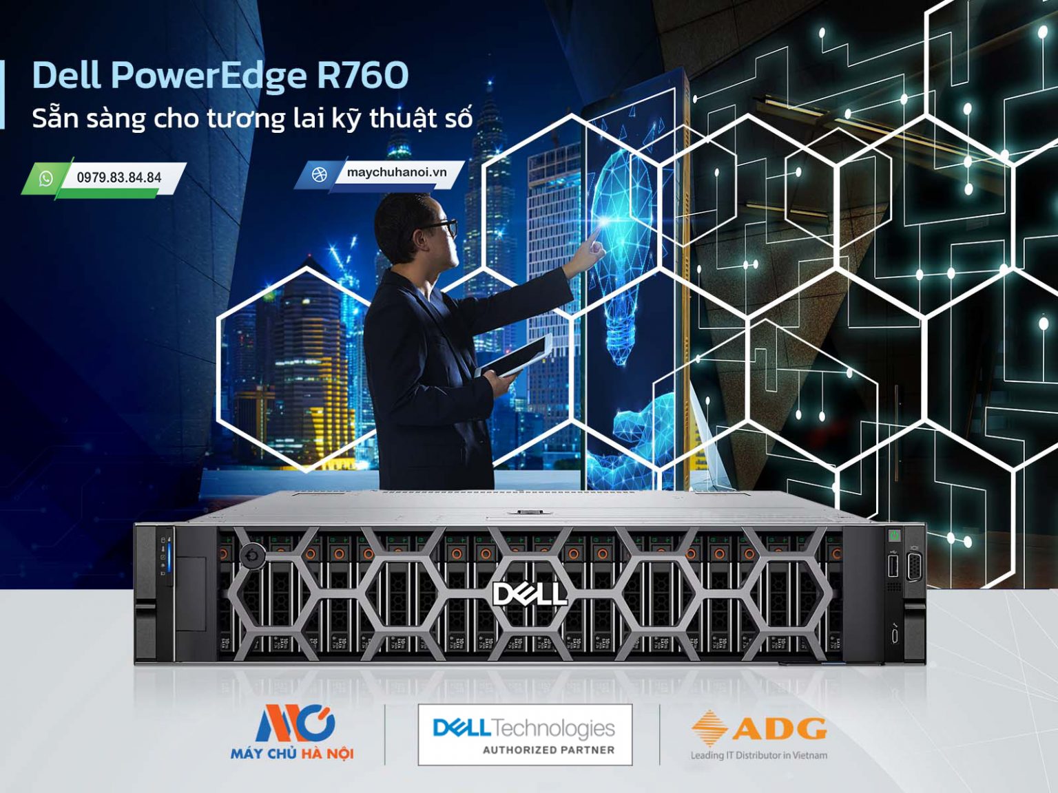 Dell PowerEdge R760 –Sẵn sàng cho tương lai kỹ thuật số| 0979.83.84.84